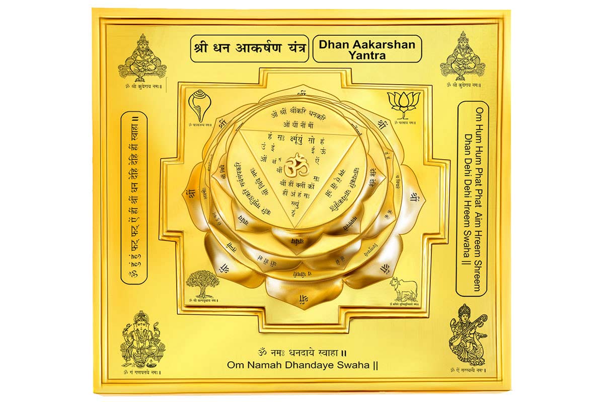 3D Double Lotus Dhan Akarshan Yantra | Dhan Akarshna Yantra Benefits ...