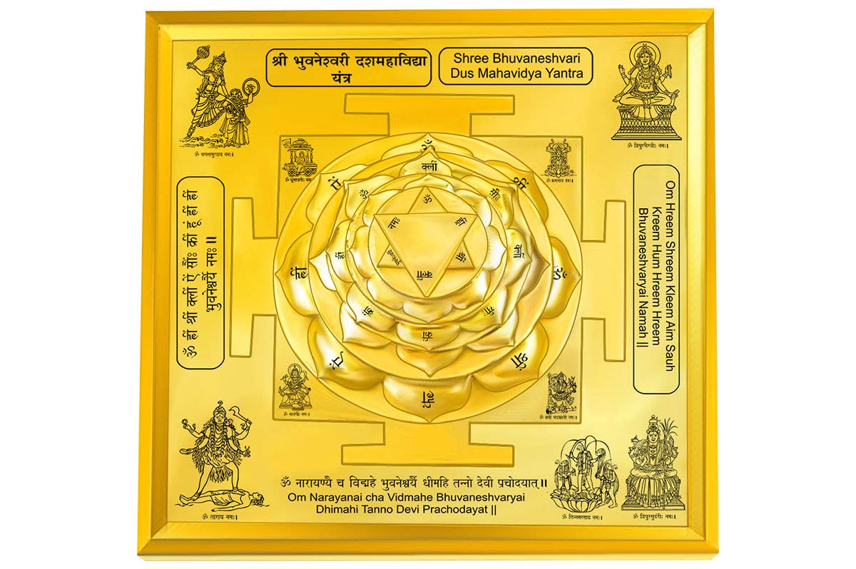 Buy 3D Bhuvaneswari DusMahavidya Yantra | Shaligram Shala